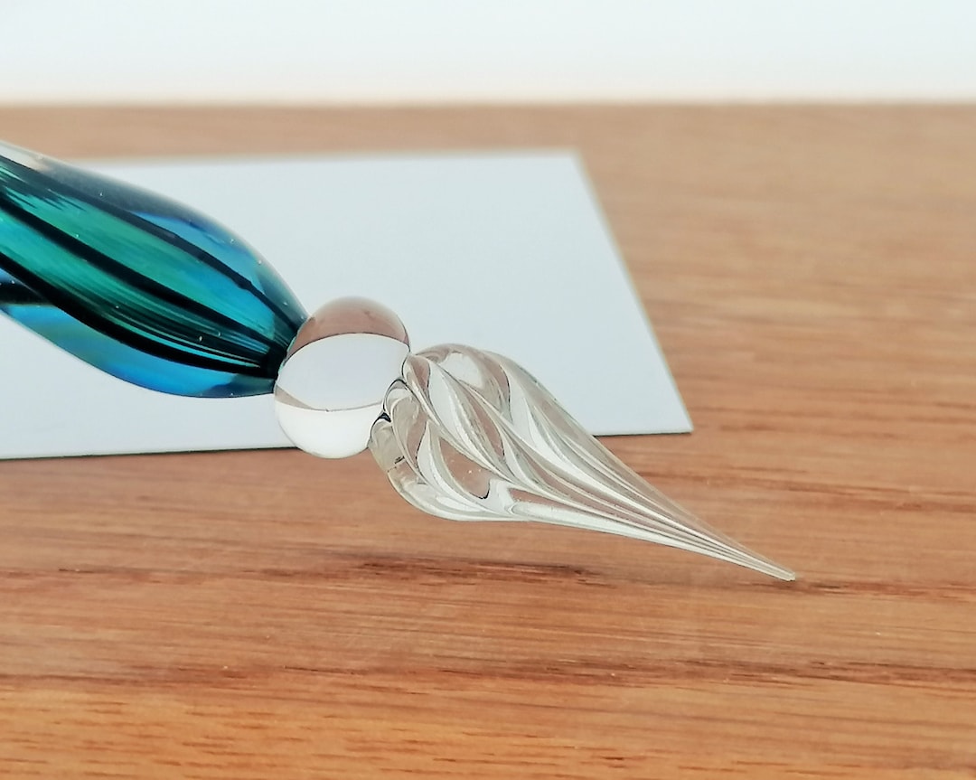 Glass Quill Spiral, Steel-blue/green - Etsy