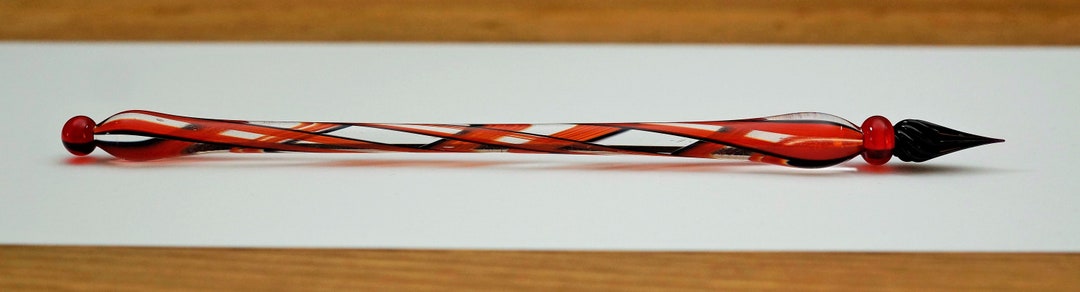 Glass Quill Spiral, Red, With Black Nib - Etsy