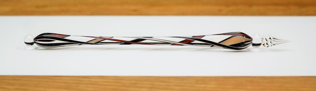 Glass Quill Spiral Red/white/black - Etsy