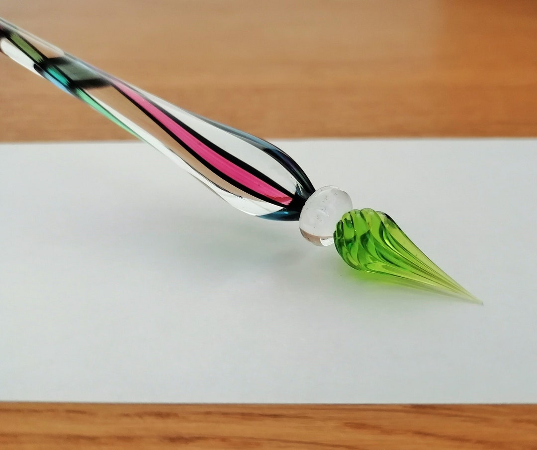 Glass Quill Spiral, Green/blue/violett - Etsy