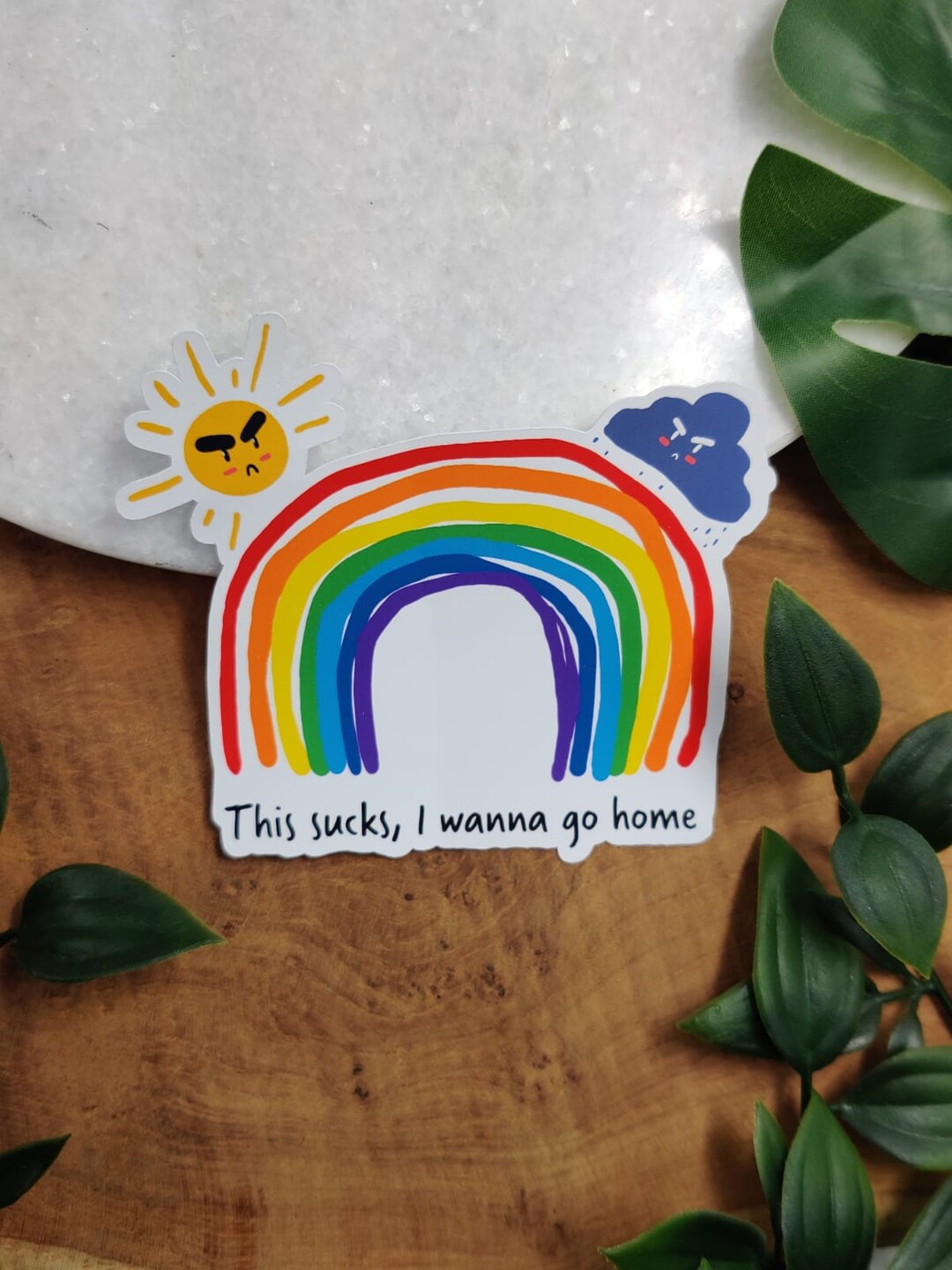 Rainbow Sticker This Sucks I Wanna Go Home - Etsy