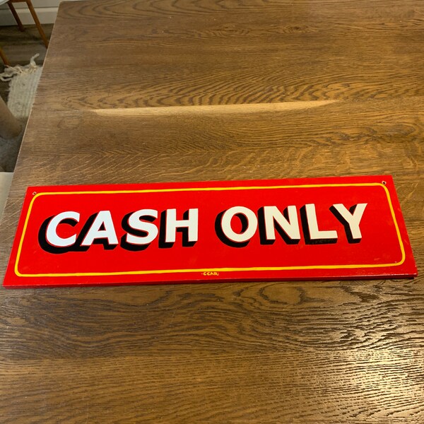 Cash Only Sign - Etsy
