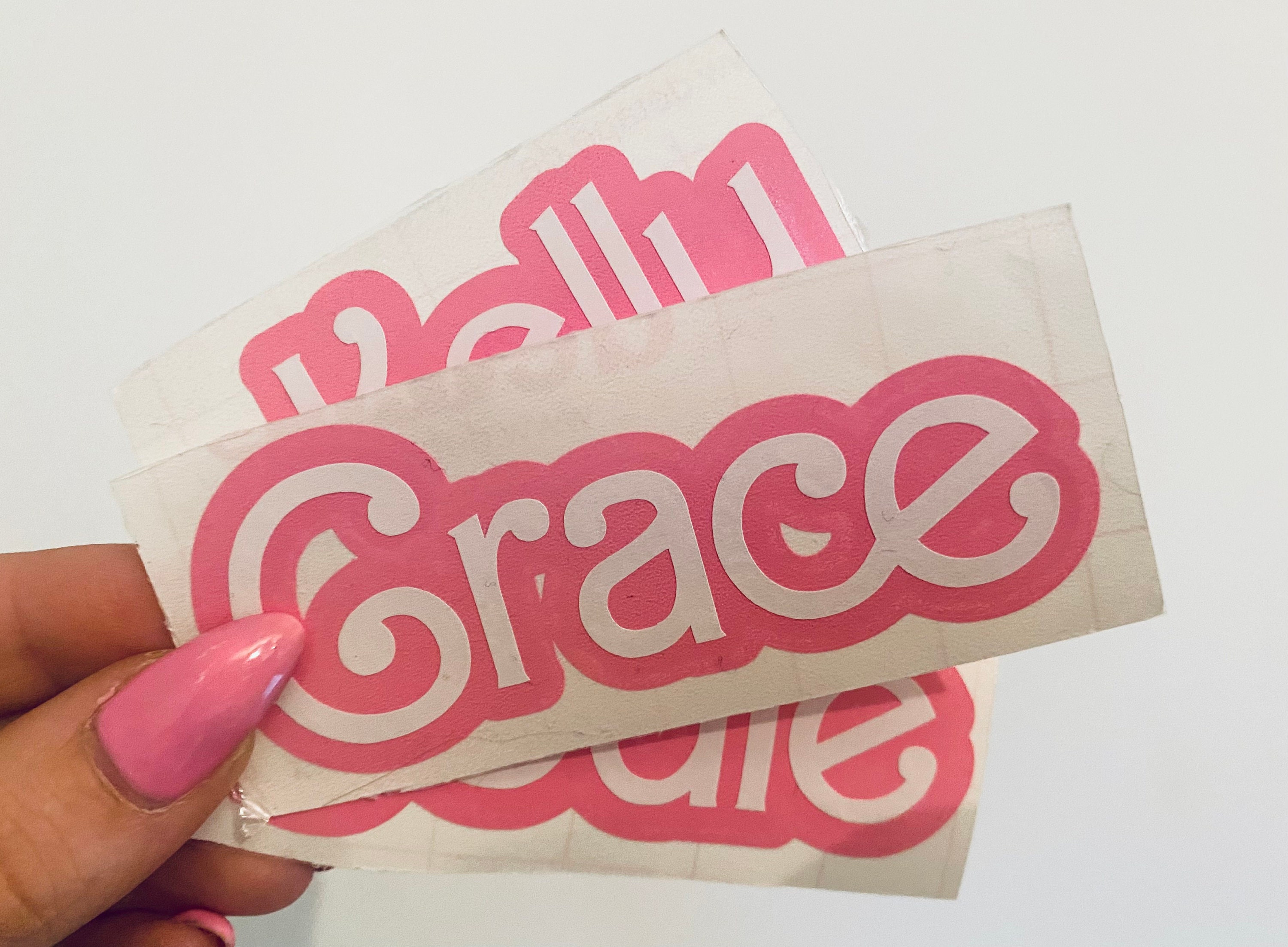 Personalised Vinyl Label | Barbie Inspired | Personalised Name Label ...