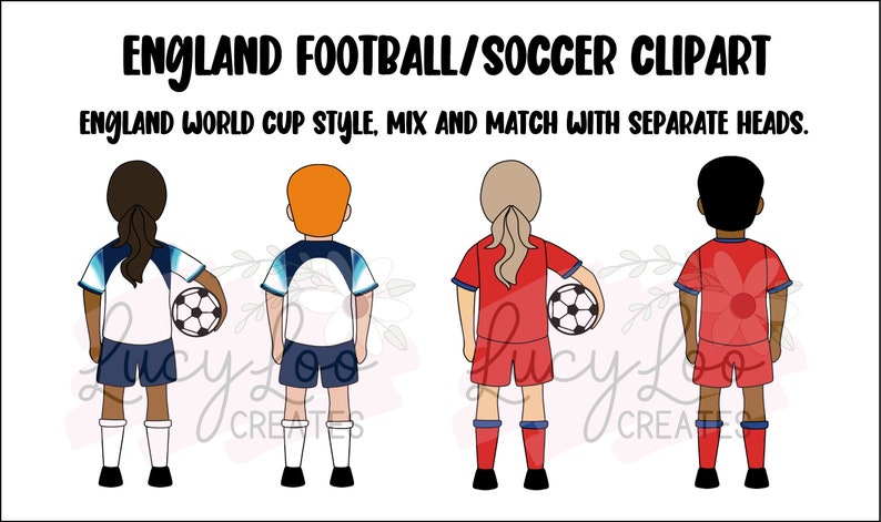 England World Cup Clipart, Football Characters, Children's Clipart ...