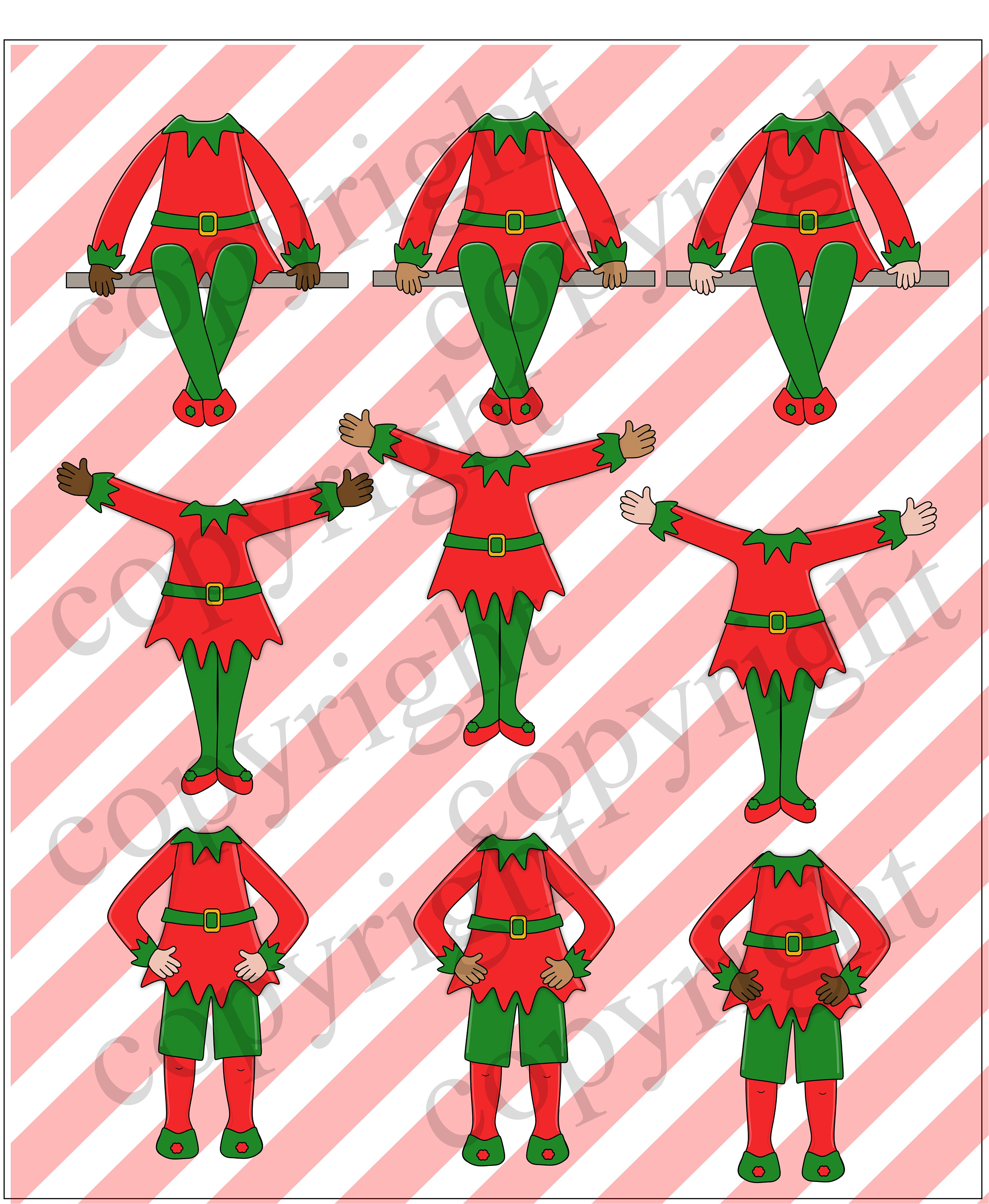 Cheeky Elf Clipart, Christmas Elf, Sublimation Printing Bundle ...
