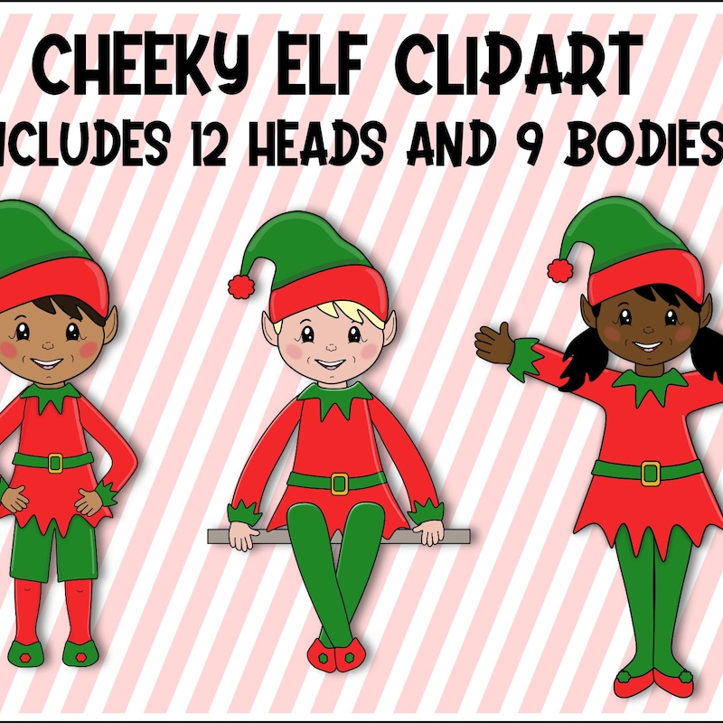 Naughty Elf Clipart - Etsy