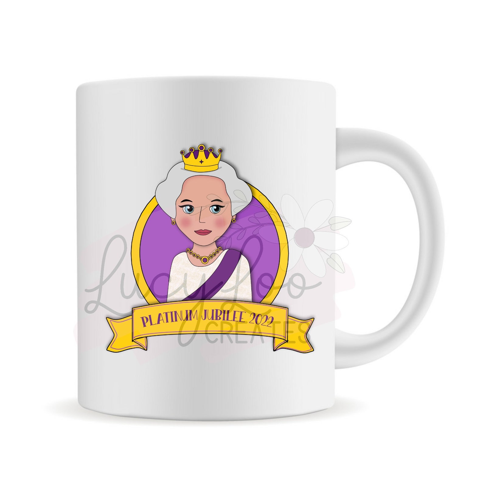 Queen Elizabeth II Cartoon Portrait, Jubilee Clipart, Digital File ...