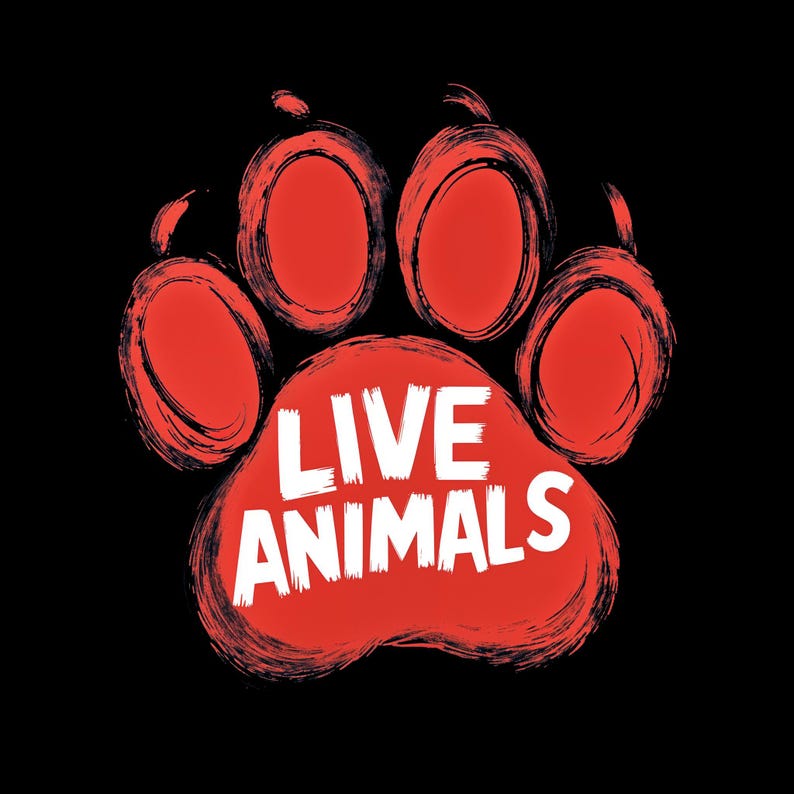 LIVE ANIMALS Sticker PNG, High-visibility Sticker Alert, Save Your Pet ...