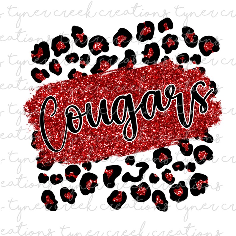 Cheetah Print Cougars PNG Sublimation DTF Design - Etsy
