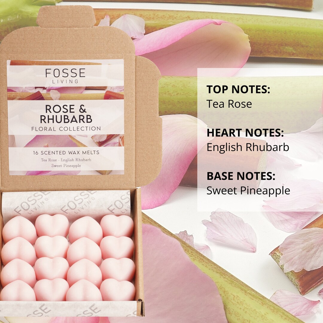 Rose & Rhubarb Wax Melts up to 96hr of Strong Scent the Perfect Gift - Etsy