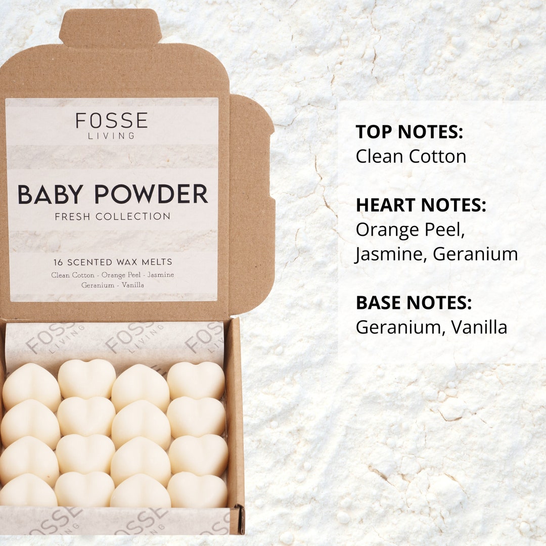 Baby Powder Wax Melts 16 Pack up to 96hr of Strong Scent the Perfect ...