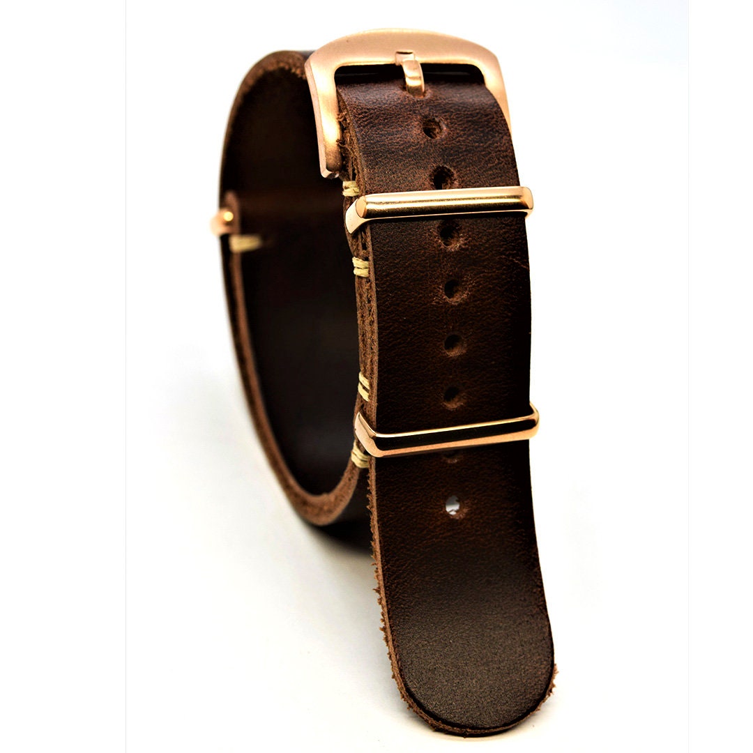 Wrist Band Leather Strap Military Army Style Watch Band - Etsy