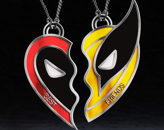 Deadpool and Wolverine Best Friends Cosplay Pendant Set Please Read ...