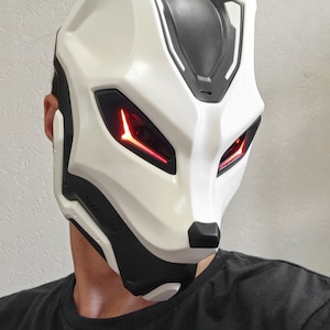 Cyber Fox Mask Streamer Cosplay Mask Cyberpunk Kunitsu - Etsy