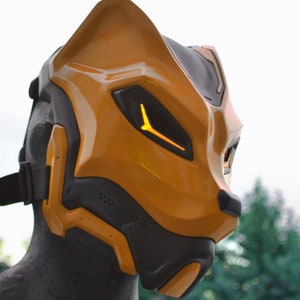 Cyber Fox Mask Streamer Cosplay Mask Cyberpunk Kunitsu - Etsy