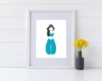 Jasmine Disney Print Real Foil Poster Princess Jasmine Foil - Etsy