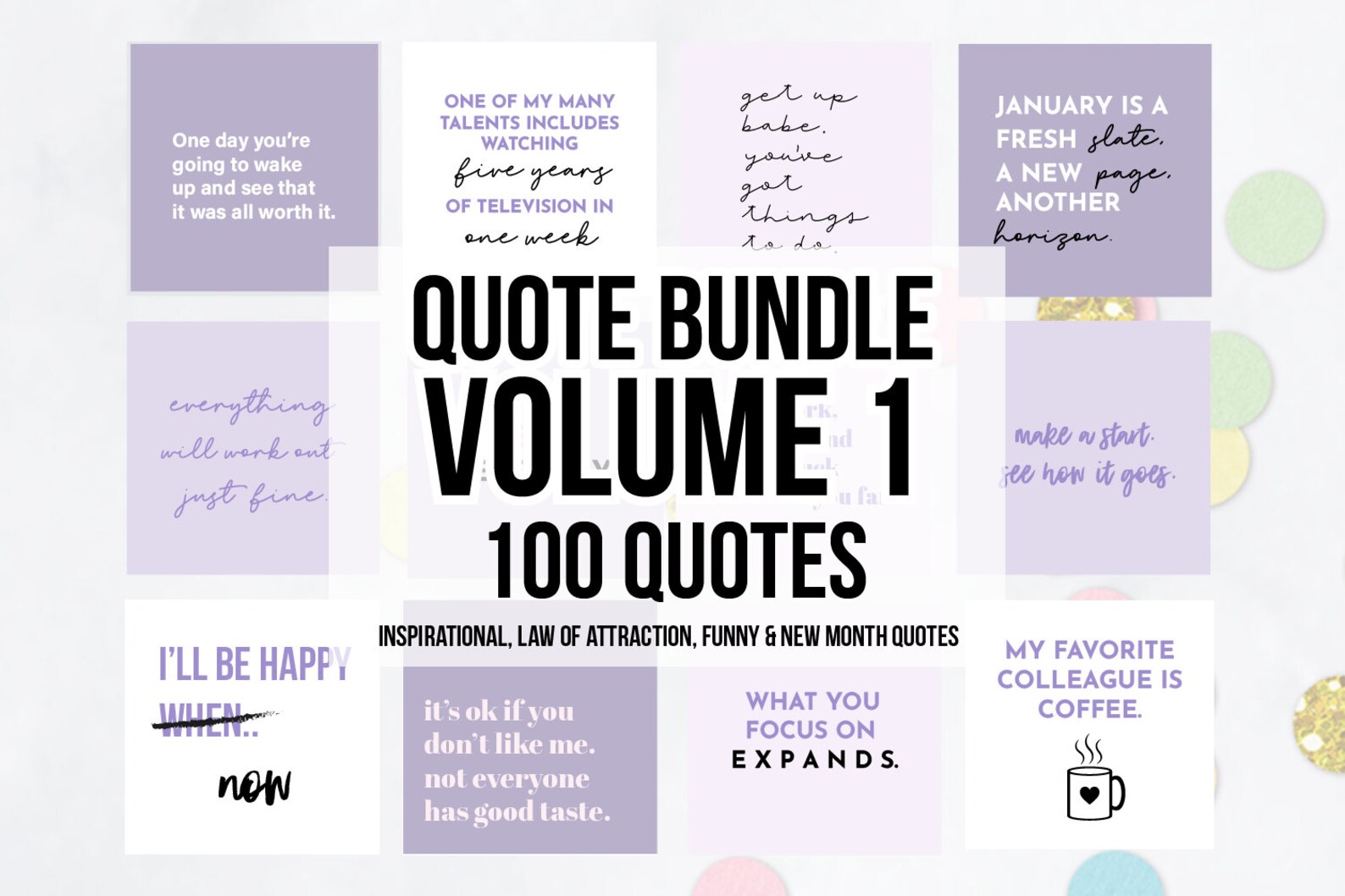 100 X Lilac Purple Social Media Quotes Inspirational Quotes for ...