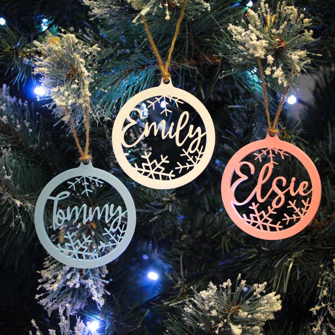 Christmas Personalised Baubles Decor Christmas Gift Tags With Custom ...