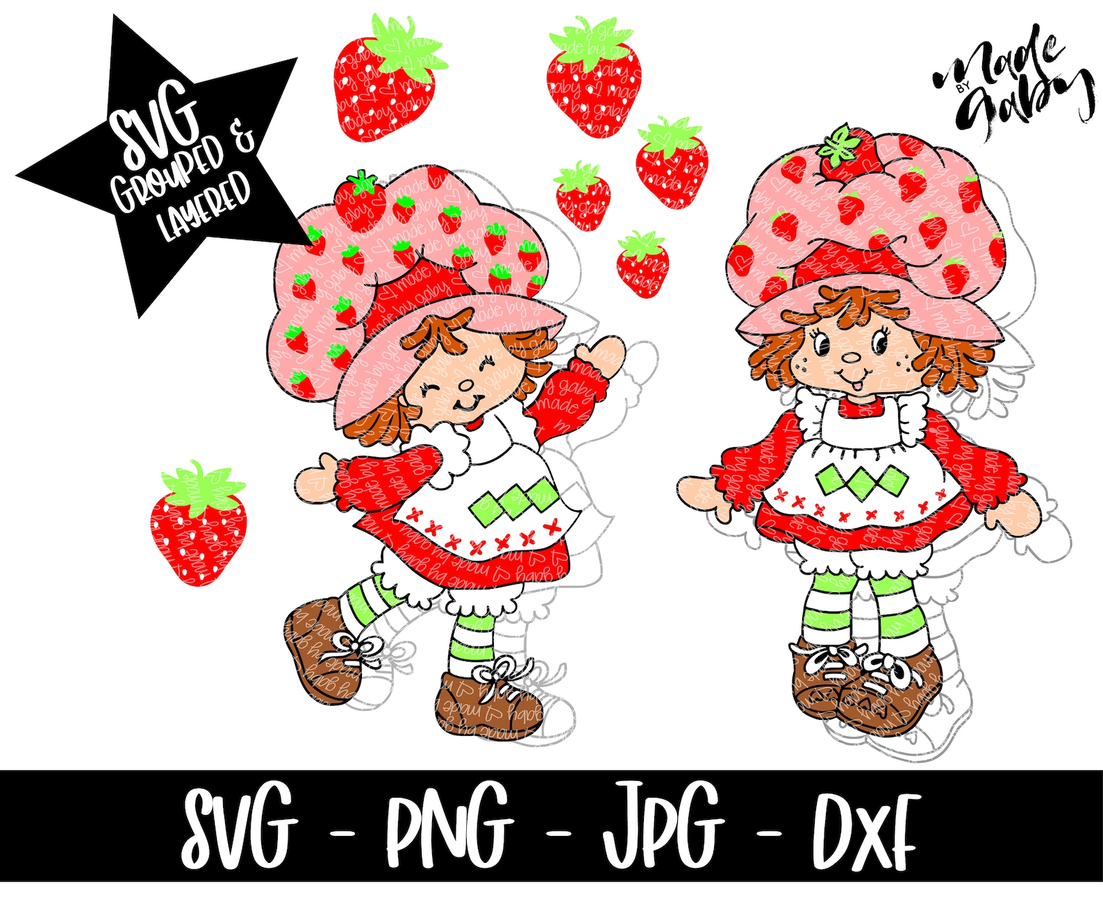Strawberry Shortcake Svg Classic Strawberry Shortcake 80s - Etsy
