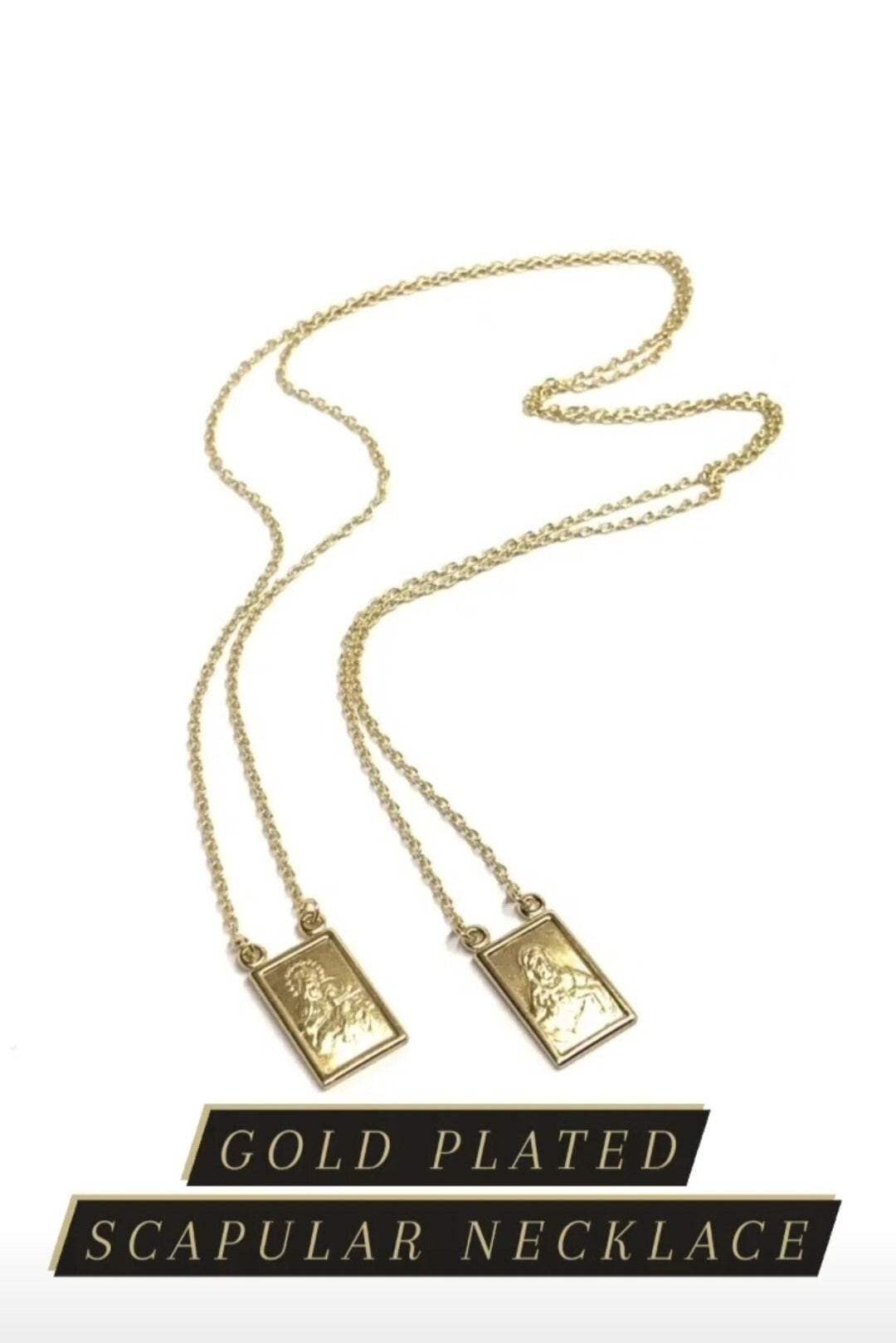 Scapular Chain Necklace, Virgin of Carmel, Our Lady of Mount Carmel ...