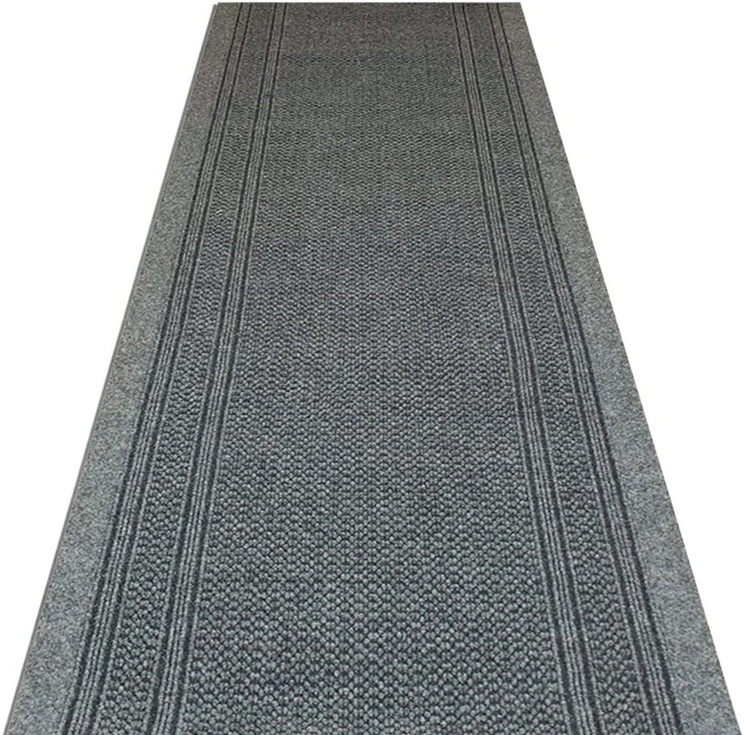 Aztec Grey Custom Length Carpet Runner Hallway Stair Corridor Foyer Rug ...