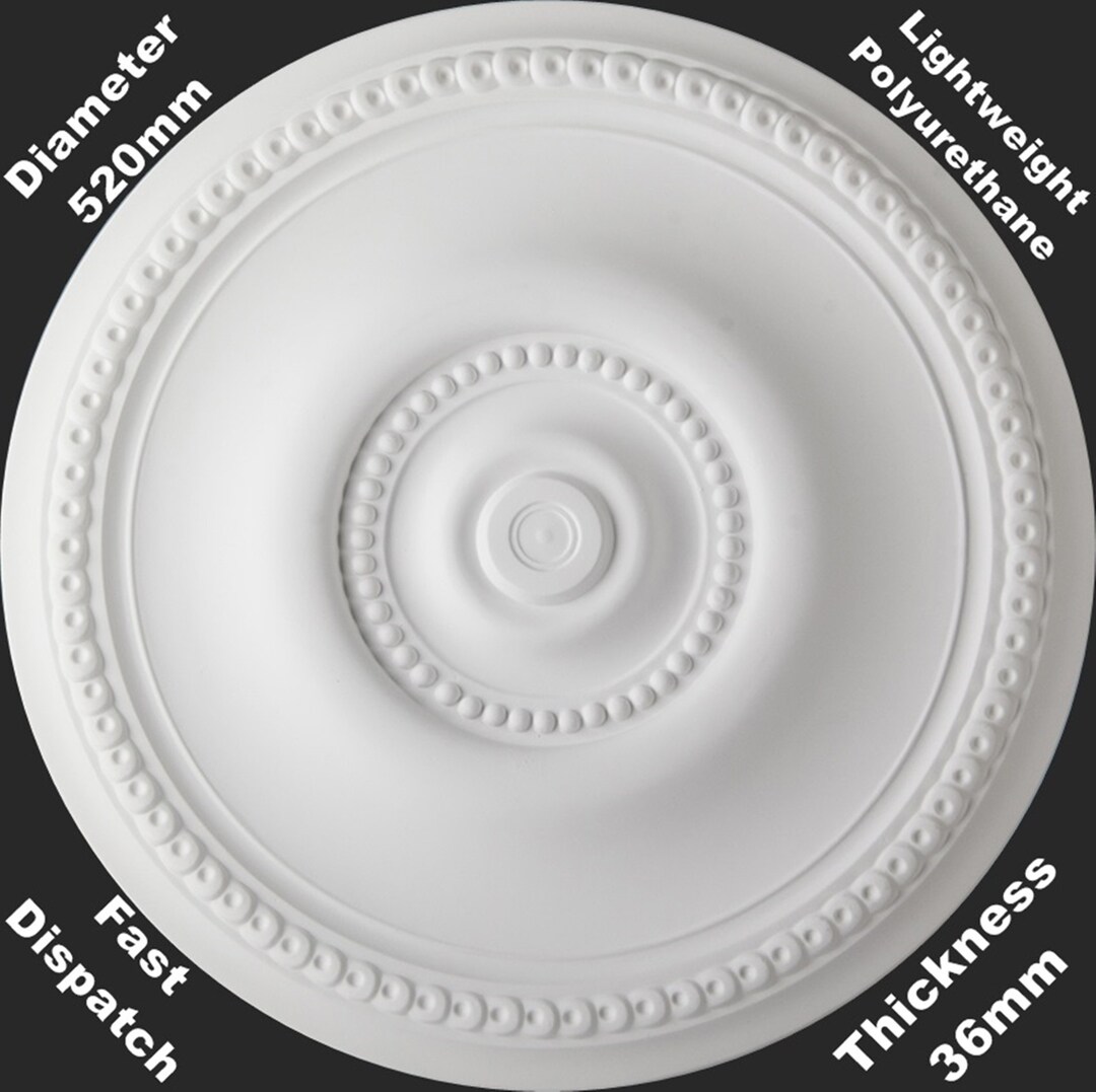 Polyurethane Resin Ceiling Rose, Medallion, Center, Rosette Dia 51.5cm ...