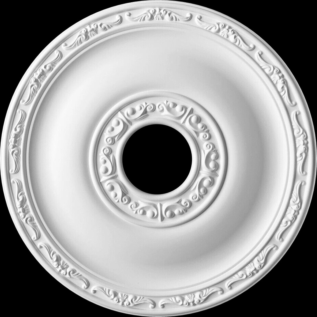 40.5cm Diameter Lightweight Ceiling Rose Center Rosette Medallion ...