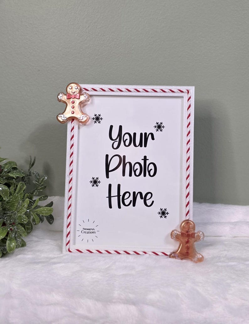 Christmas Gingerbread Picture Frame, Christmas Picture Frame, Christmas ...