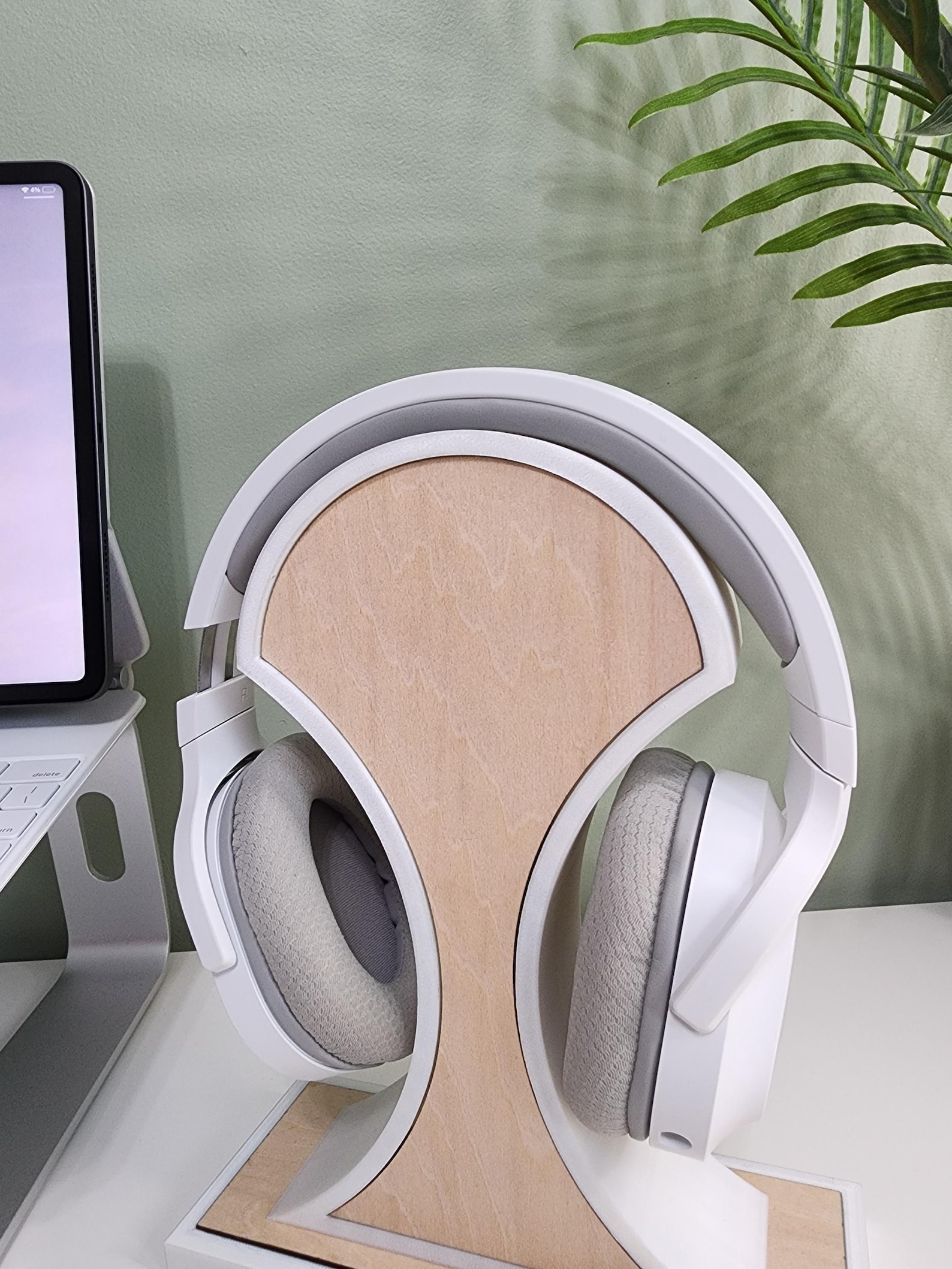 Modern White Headphone Stand, Headphone Stand, Headphone Holder ...