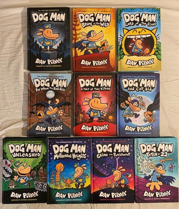 Bundle 1 10 DOG MAN Complete Series HARDCOVER Dav Pilkey - Etsy