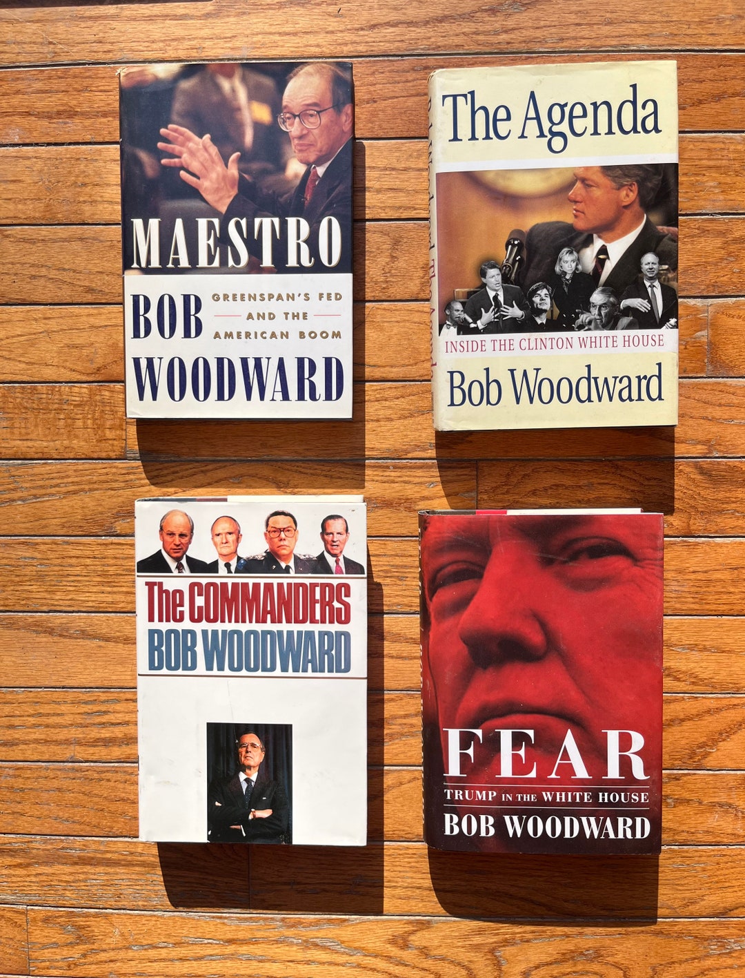 Bundle 4 Bob Woodward the Agenda Bill Clinton, Maestro Alan Greenspan ...