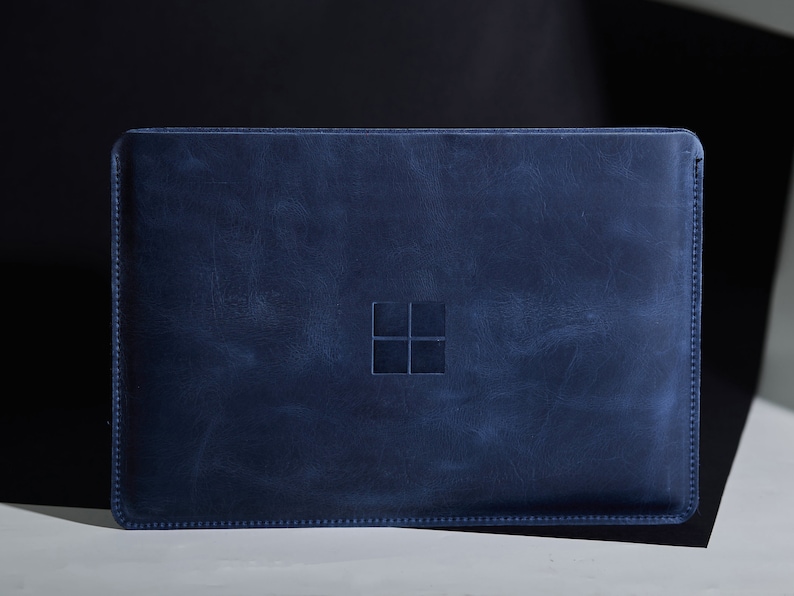 Surface Laptop Studio Case Gray Leather Sleeve Microsoft - Etsy