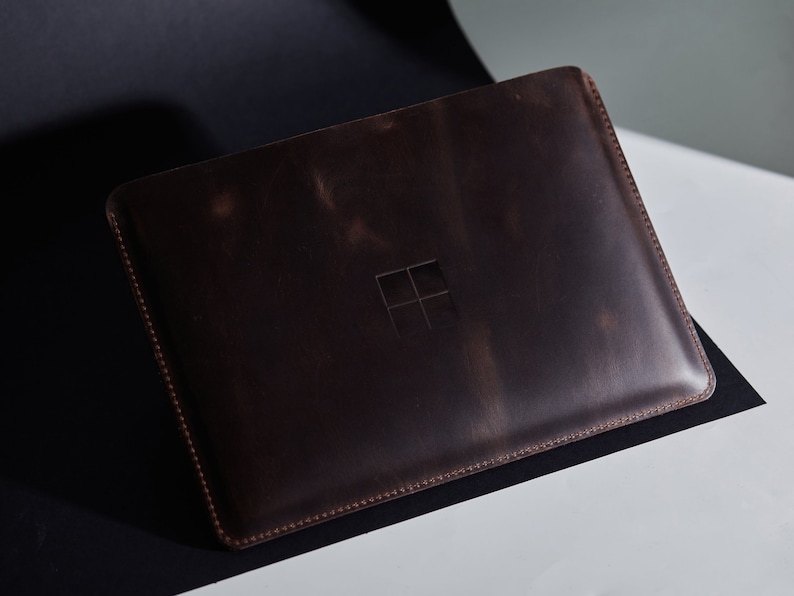 Surface Laptop Studio Case Gray Leather Sleeve Microsoft - Etsy