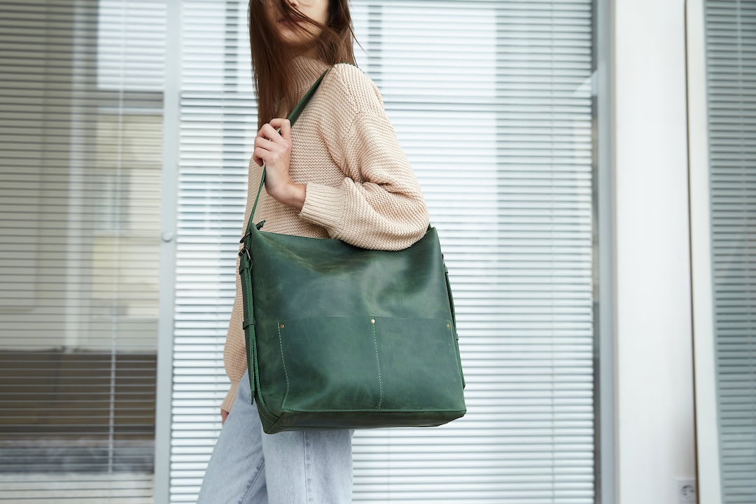 Green Convertible Leather Backpack Purse Women Weekend Rucksack ...