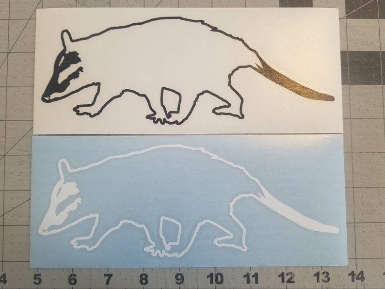 Opossum Vinyl Window Decal - Etsy