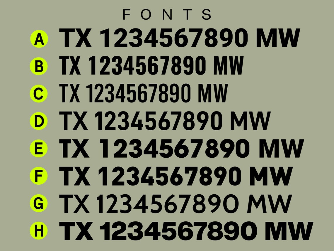 Custom Boat Registration Numbers set of 2 Vinyl Decal - Etsy