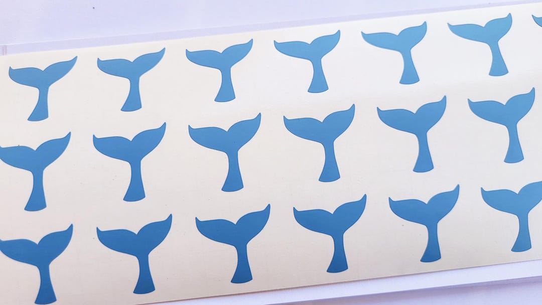 1/2" to 1" Whale Tail Vinyl Sticker - Etsy
