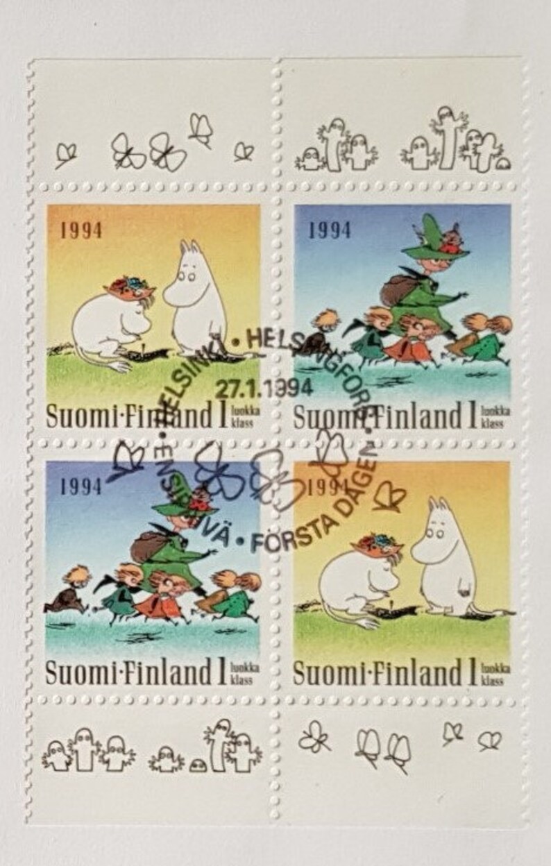 Letter With Moomin Stamps Set, First Day Cover, Collector, Stamp From ...