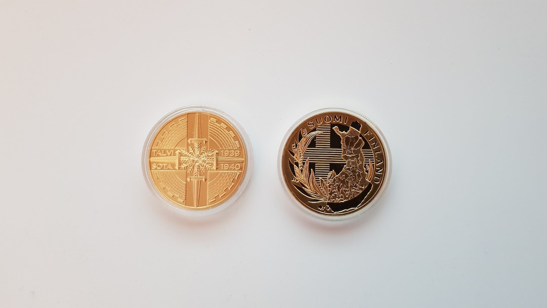 Finnish Medal Set of 2 Medals, Gold Plated, Collector Item. Free ...