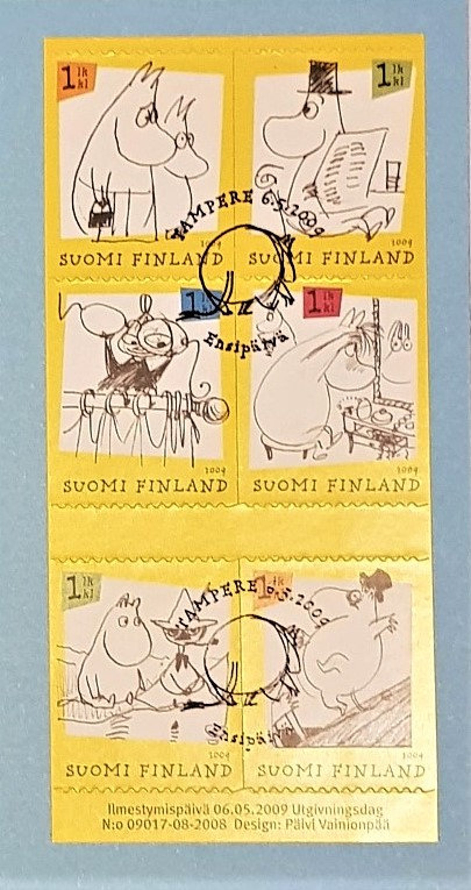 Letter With Moomin Stamps Set First Day Cover Collector - Etsy
