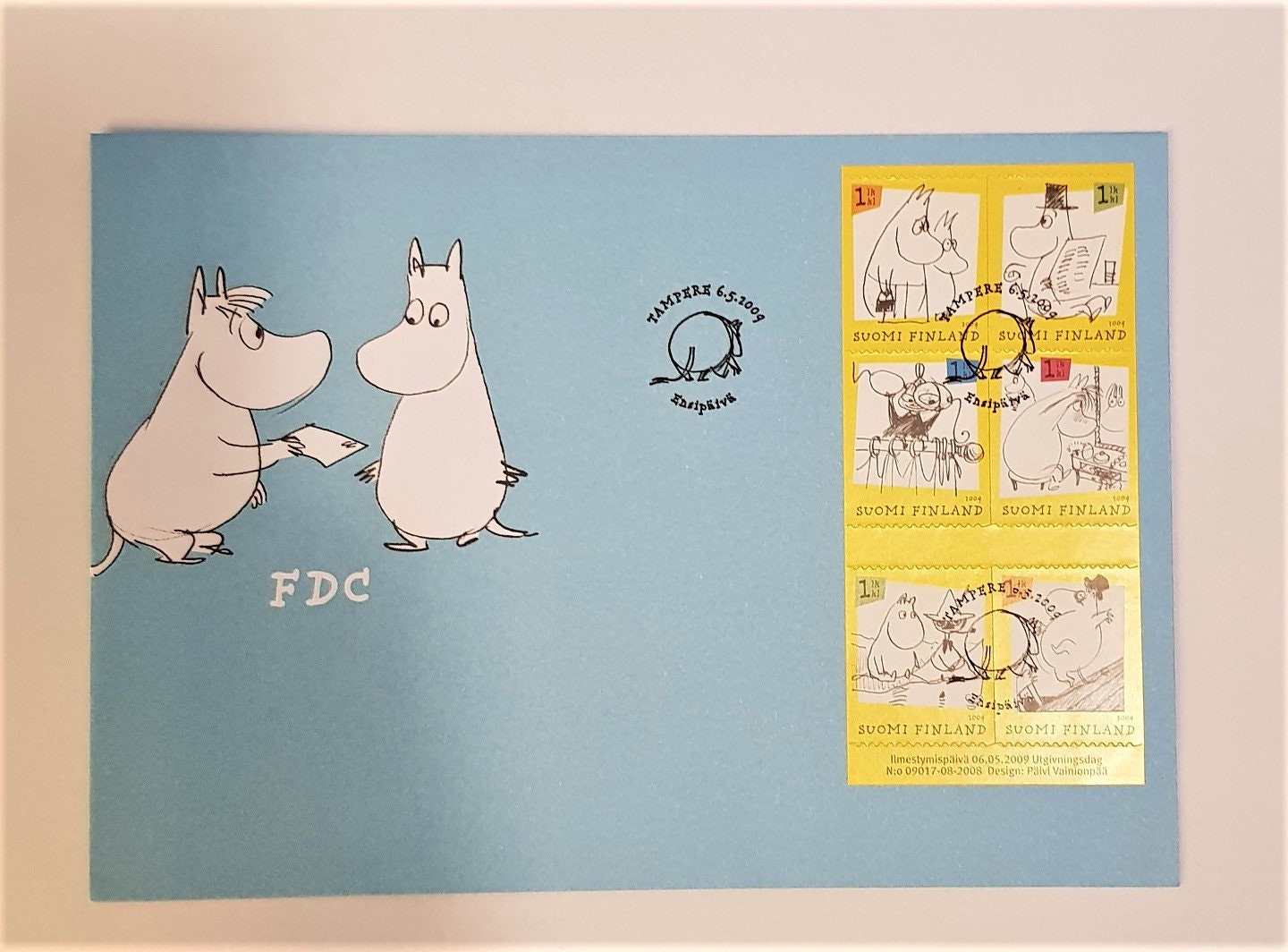 Letter With Moomin Stamps Set, First Day Cover, Collector, Stamp From ...
