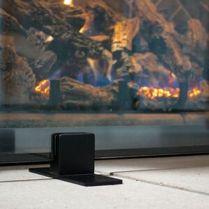 AMS Fireplace Free Standing Clear Glass Screen | Custom Sizes Available ...