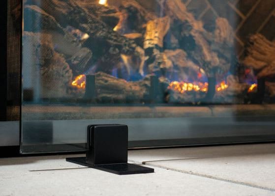 AMS Fireplace Free Standing Clear Glass Screen Custom Sizes Available ...