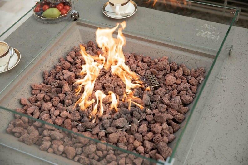 Brooklyn Fire Pit Light Gray - Concrete GFRC | AMS Fireplace - Etsy