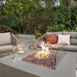 Brooklyn Fire Pit Light Gray - Concrete GFRC | AMS Fireplace - Etsy