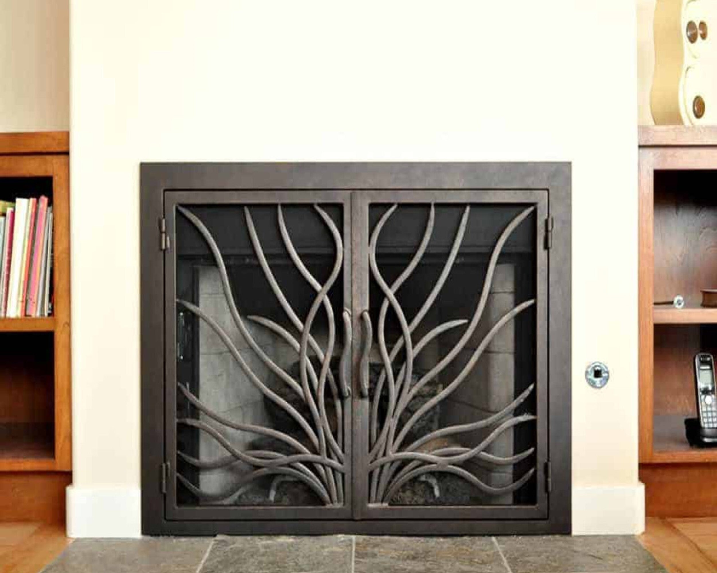 AMS Fireplace AMSFPD-15-R-3623, Coral Rectangular Fireplace Screen ...