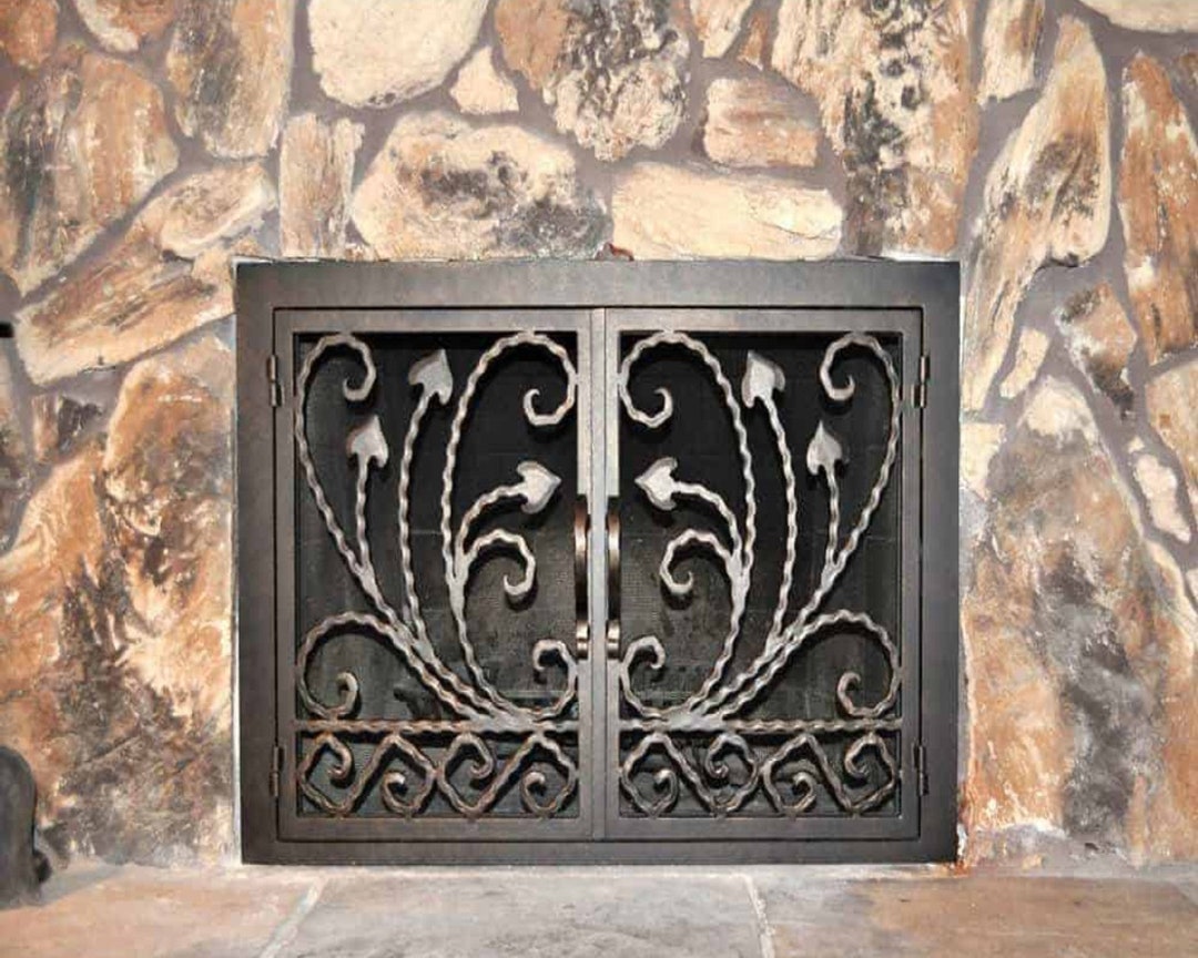 AMS Fireplace AMSFPD-13-R-3623, Montclair Rectangular Fireplace Screen ...