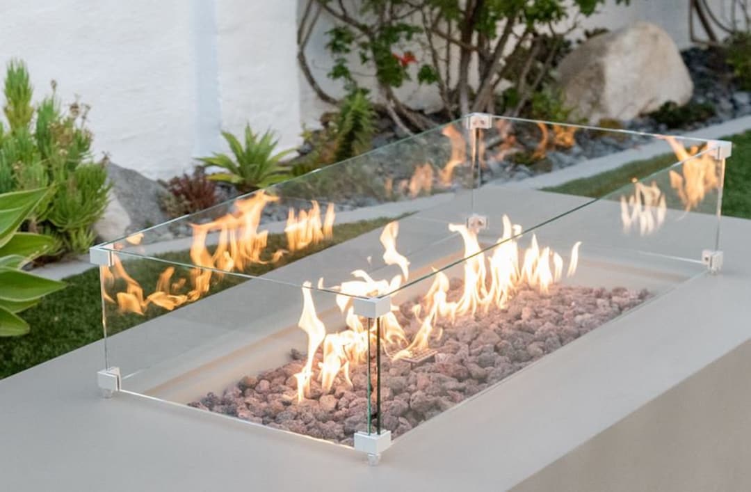 AMS Fireplace Rectangular Wind Guard 32" X 14" - Etsy