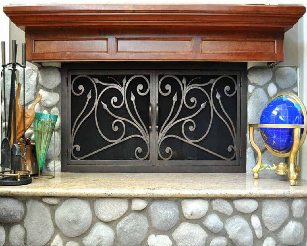 AMS Fireplace AMSFPD-14-R-3623, Catalina Rectangular Fireplace Screen ...