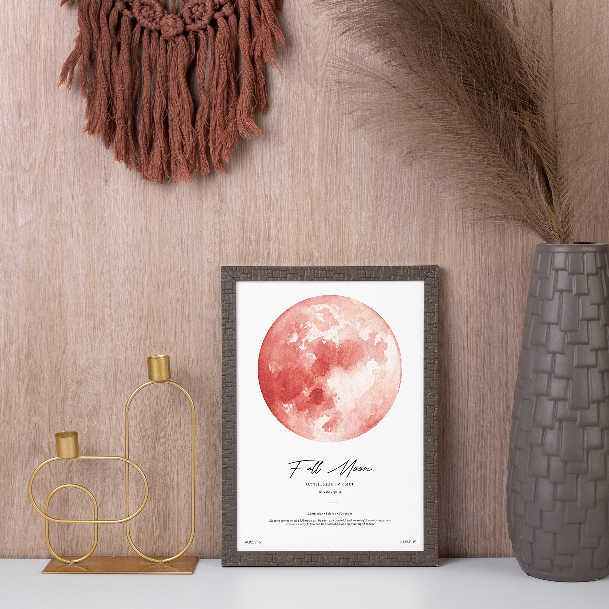 Custom Digital Moon Phase Print - Night You Were Born - New Baby Gift ...